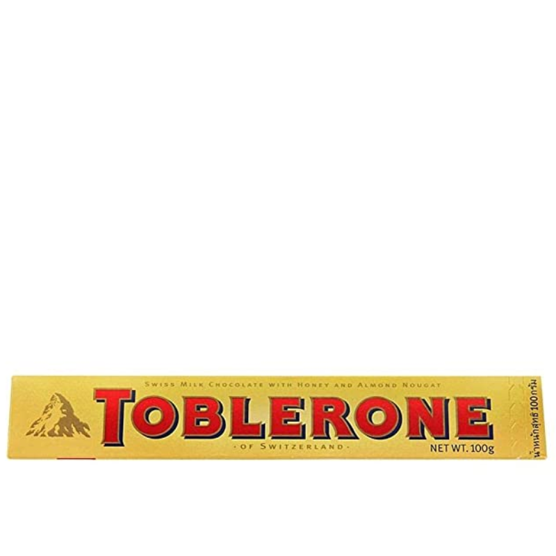 Toblerone Swiss Milk Chocolate – With Honey & Almond Nougat, 100 g ...